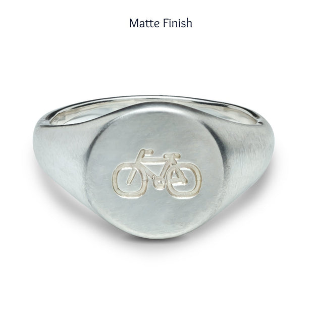 Bicycle Silver Signet Ring – Off The Map Jewellery