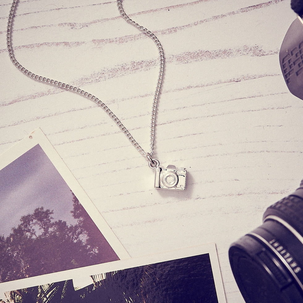 Camera Silver Necklace – Off The Map Jewellery